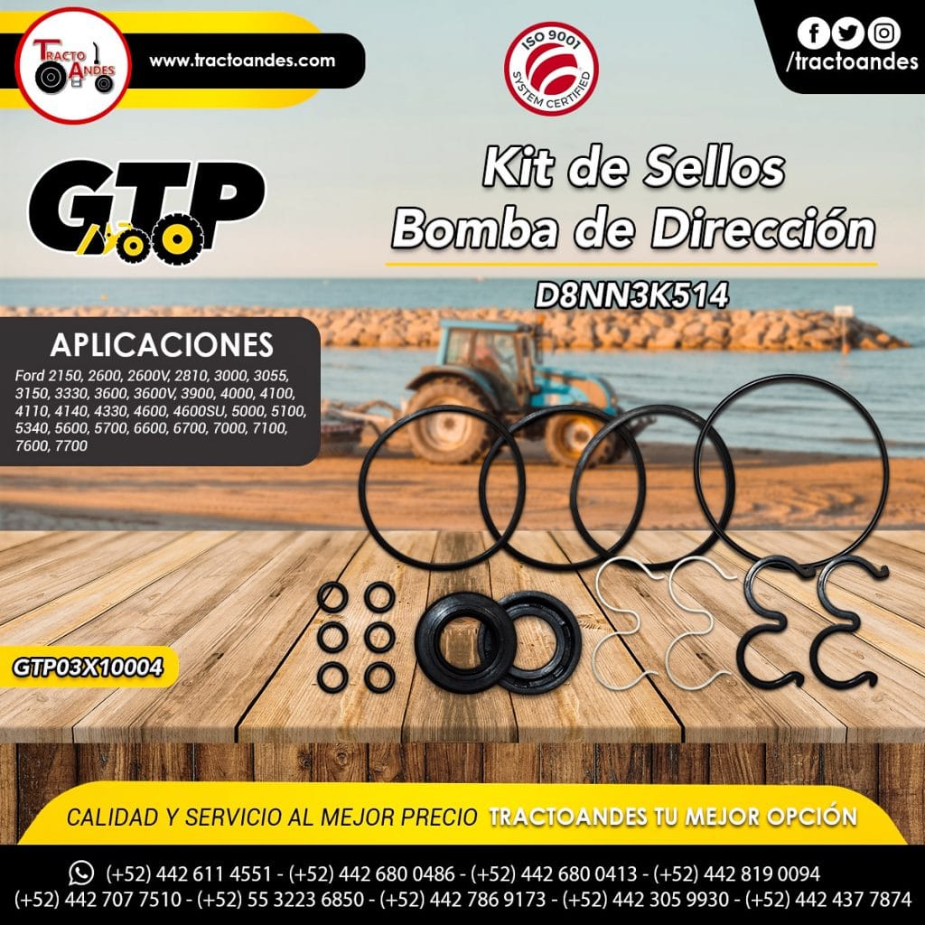 Kit de Sellos Bomba de Dirección - D8NN3K514 | GTP