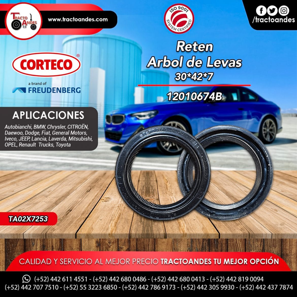 Reten Arbol de Levas - 12010674B | Corteco