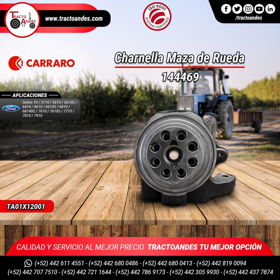 Charnella Maza de Rueda - 144469 | Carraro para Ford